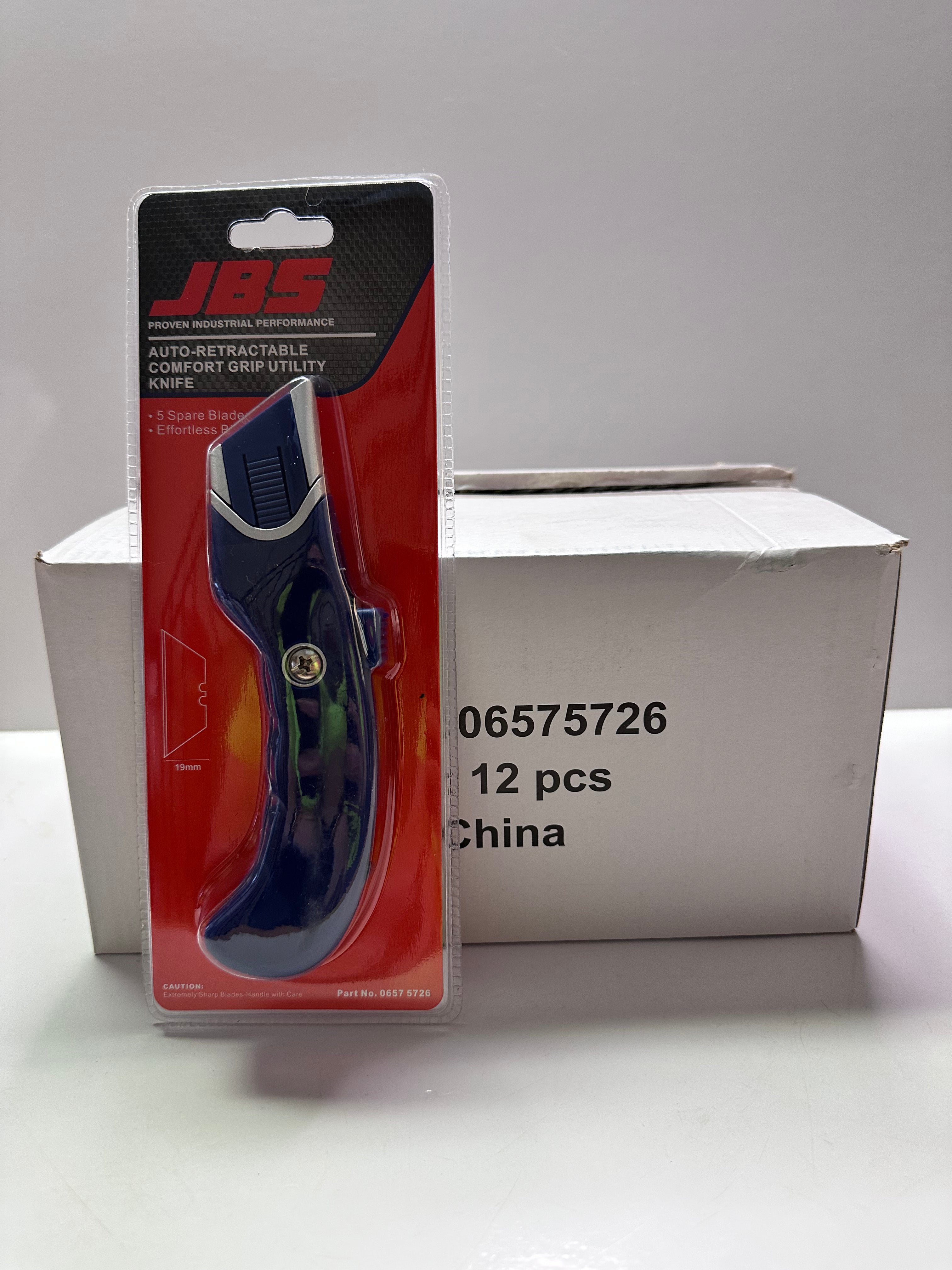 JBS 06575726 Auto Retractable Knife with 5 Blades, Box of 12 | Mining ...