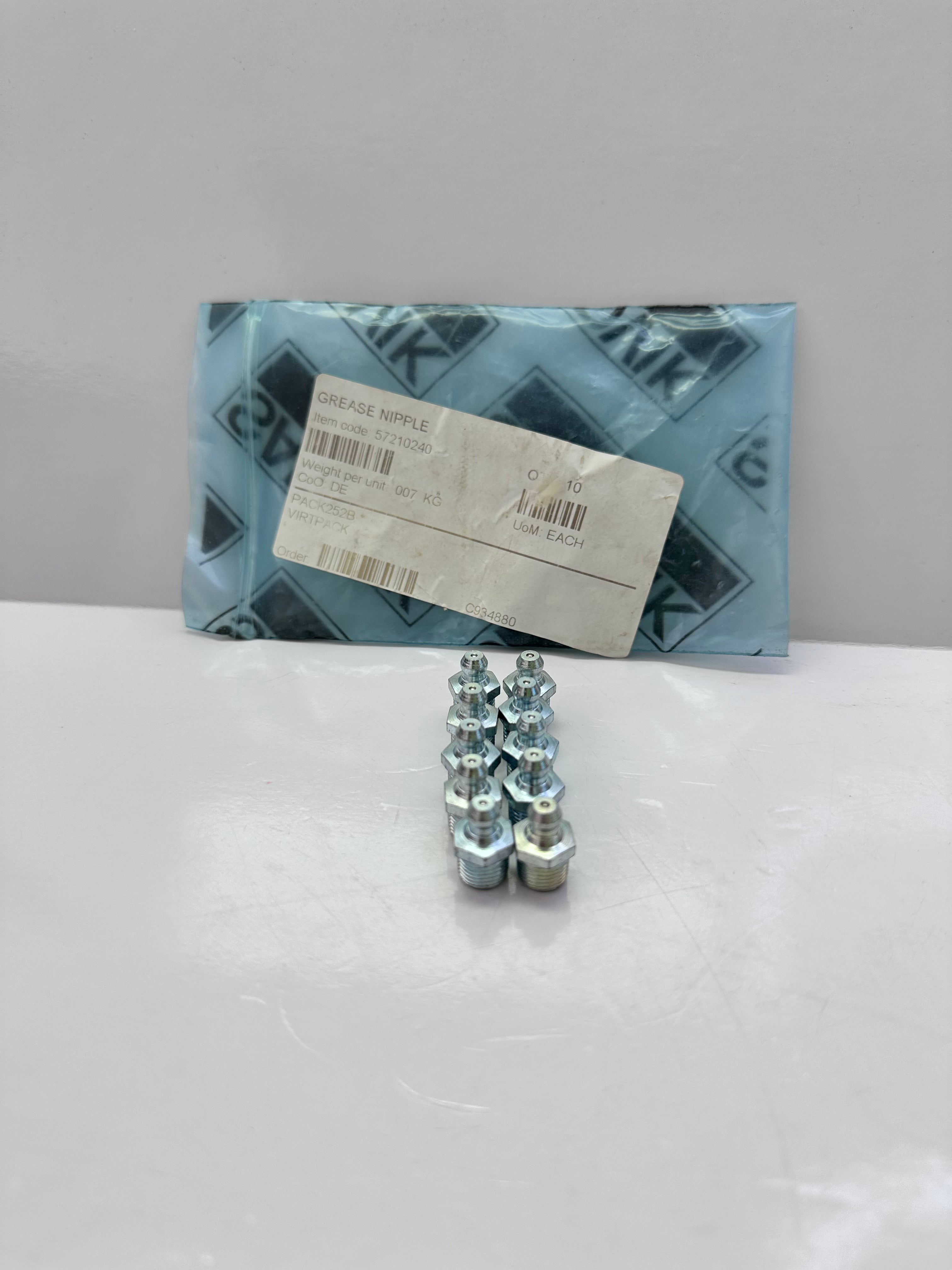 Sandvik 57210240 Grease Nipple, Pack of 10 | Mining & Industrial Surplus