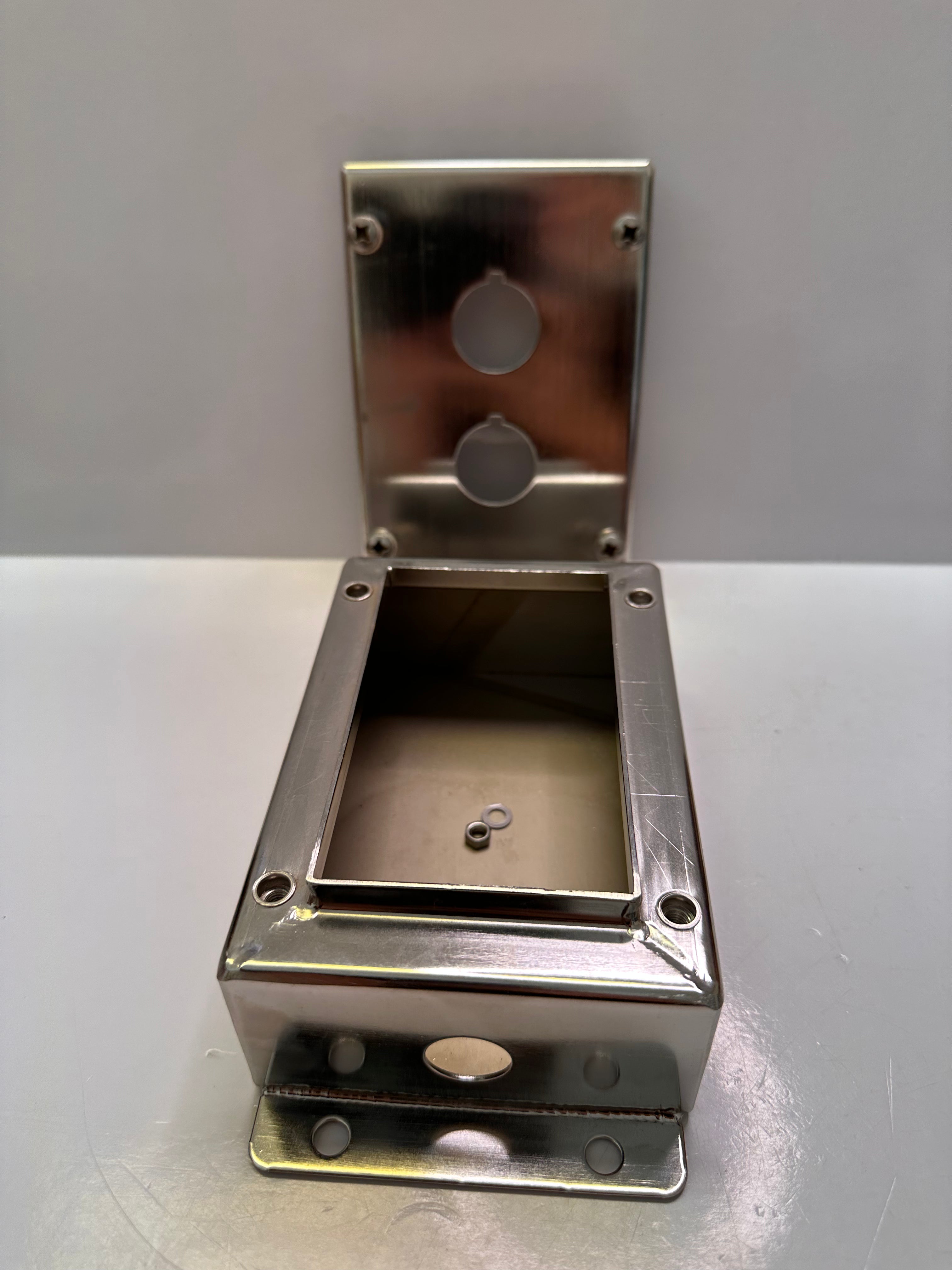Stainless Steel Push Button Enclosure/Control Box (Two Button Cutout ...