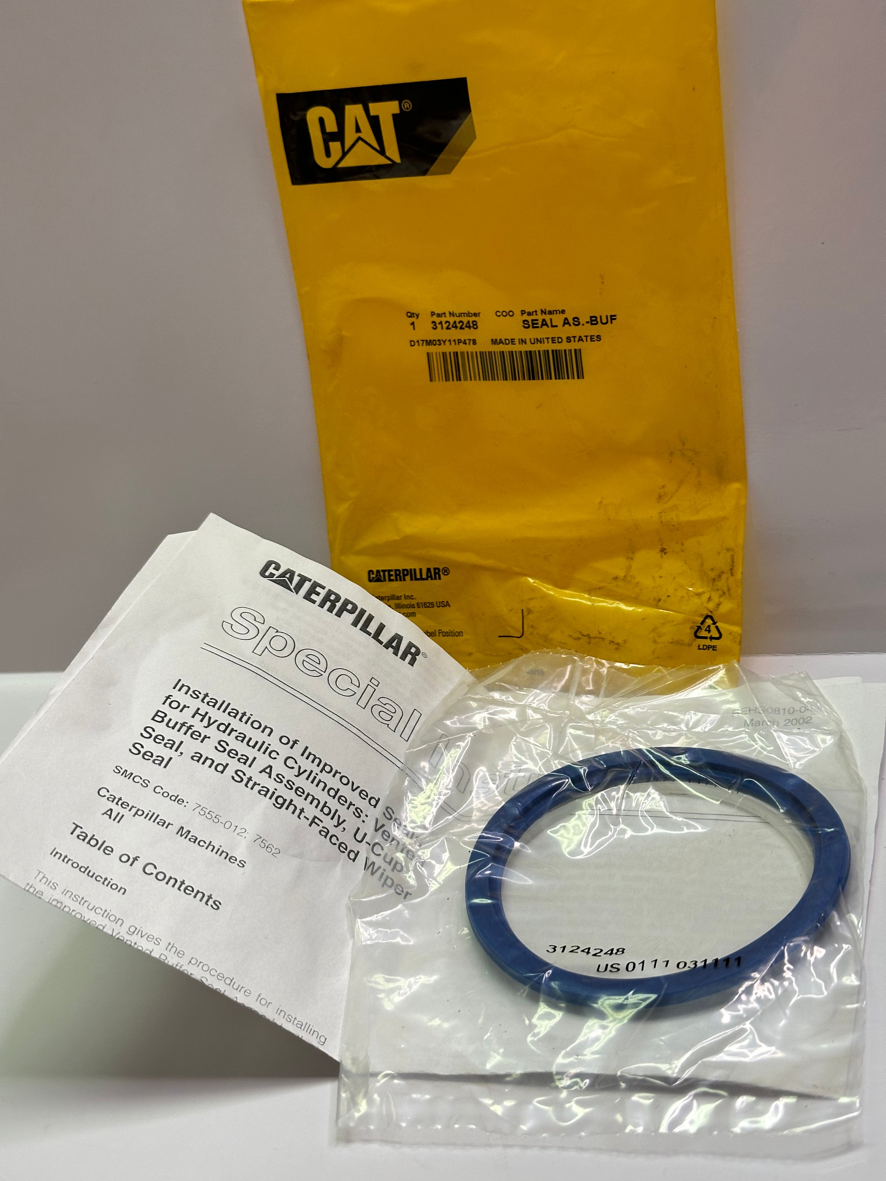 Caterpillar CAT 312-4248 Seal Assy, Buffer | Mining & Industrial Surplus