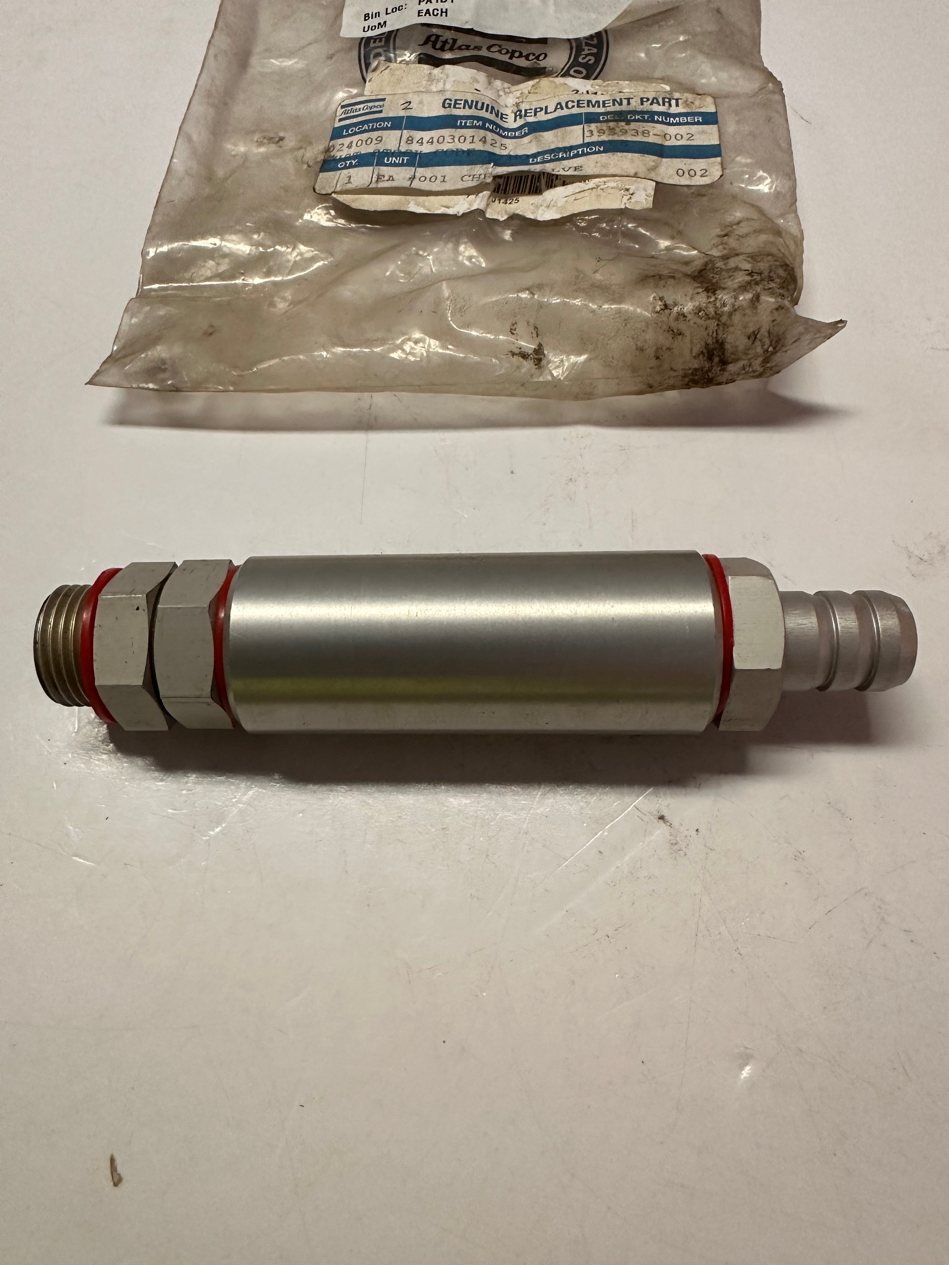 ATLAS COPCO Check Valve 8440301425 | Mining & Industrial Surplus