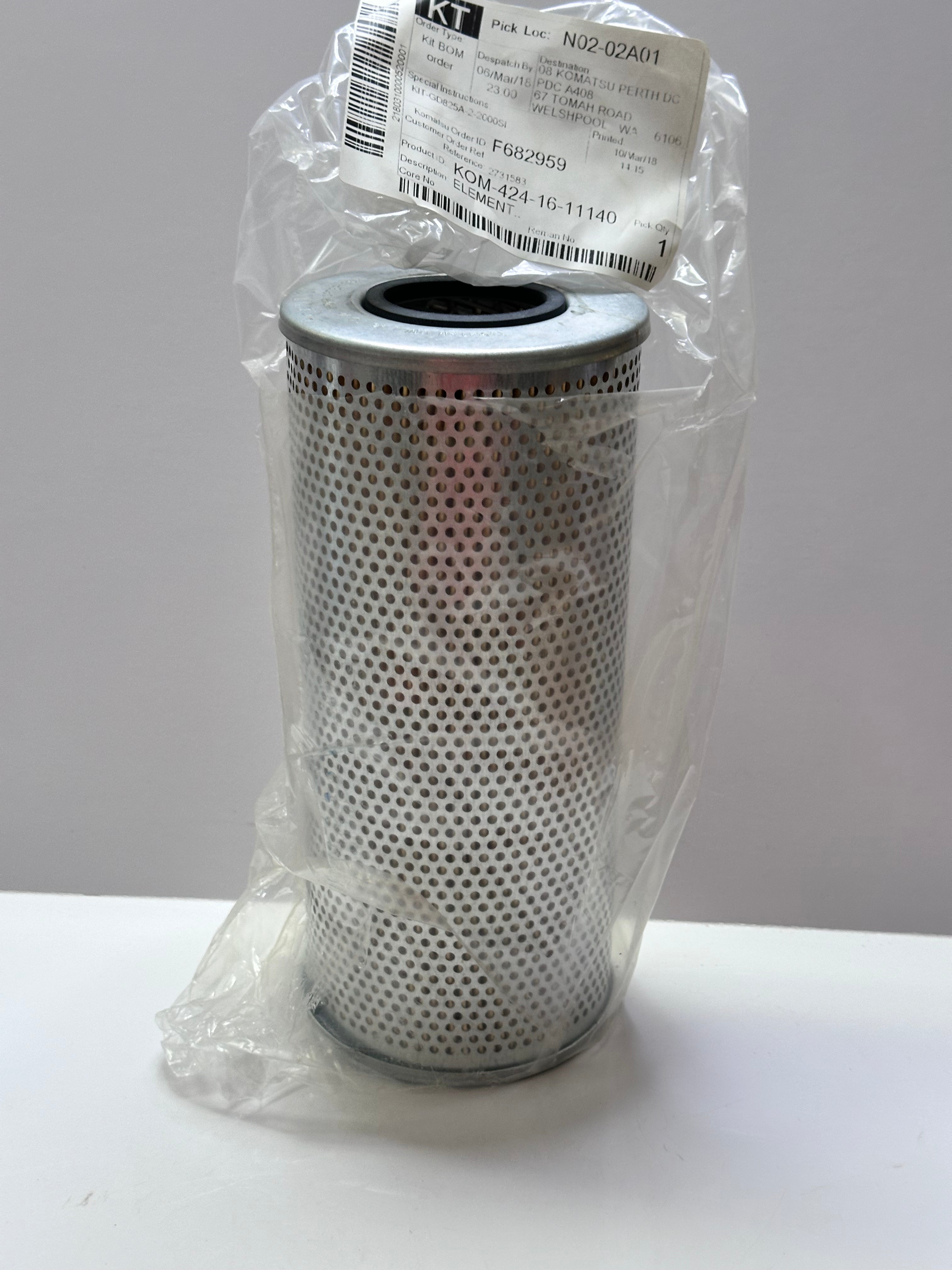 Komatsu 424-16-11140 Genuine Hydraulic and Power Line Filter | Mining ...