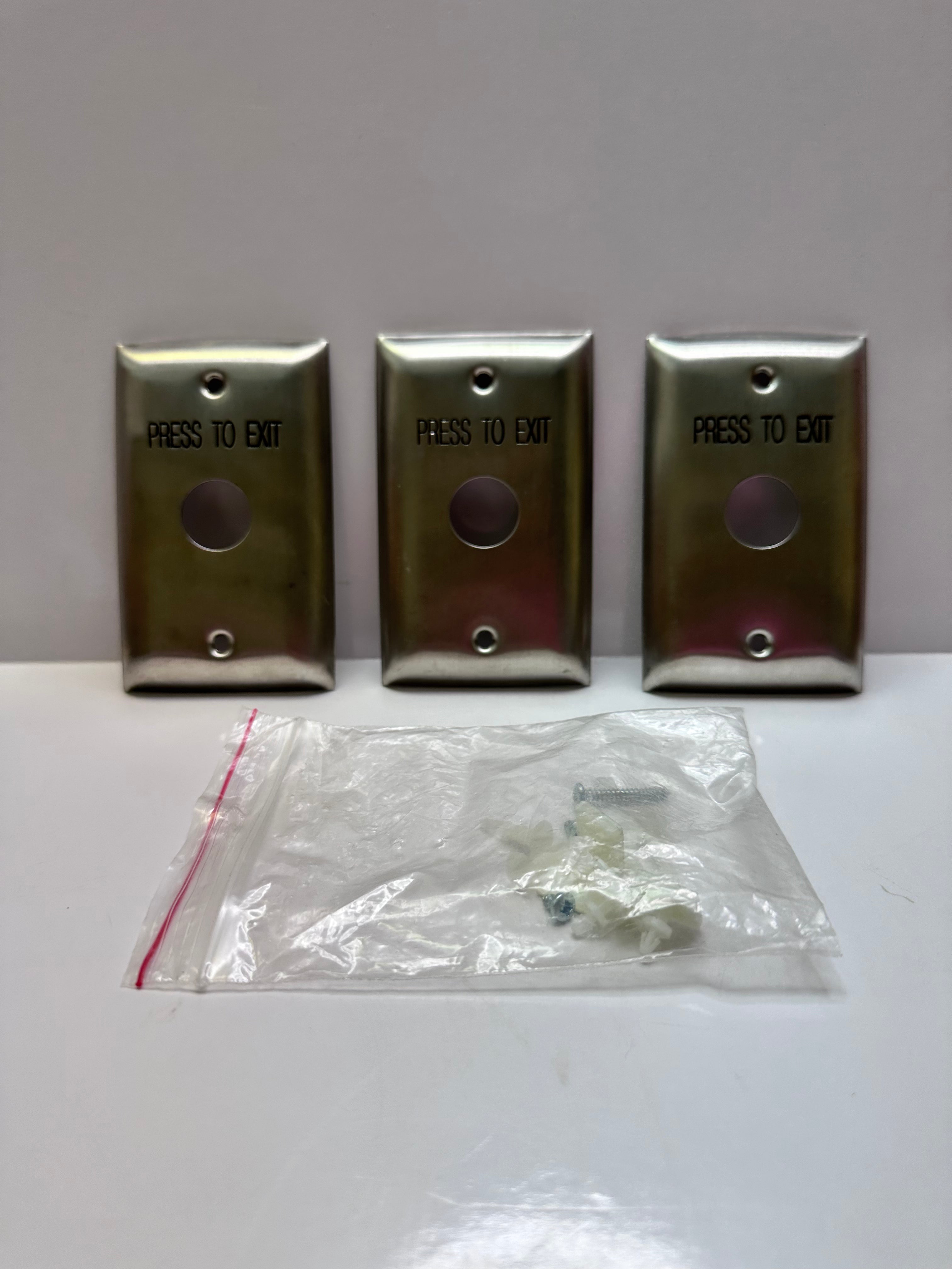 Smart Curved Stainless Steel GPO Plate with Engraved Black Text, Press ...