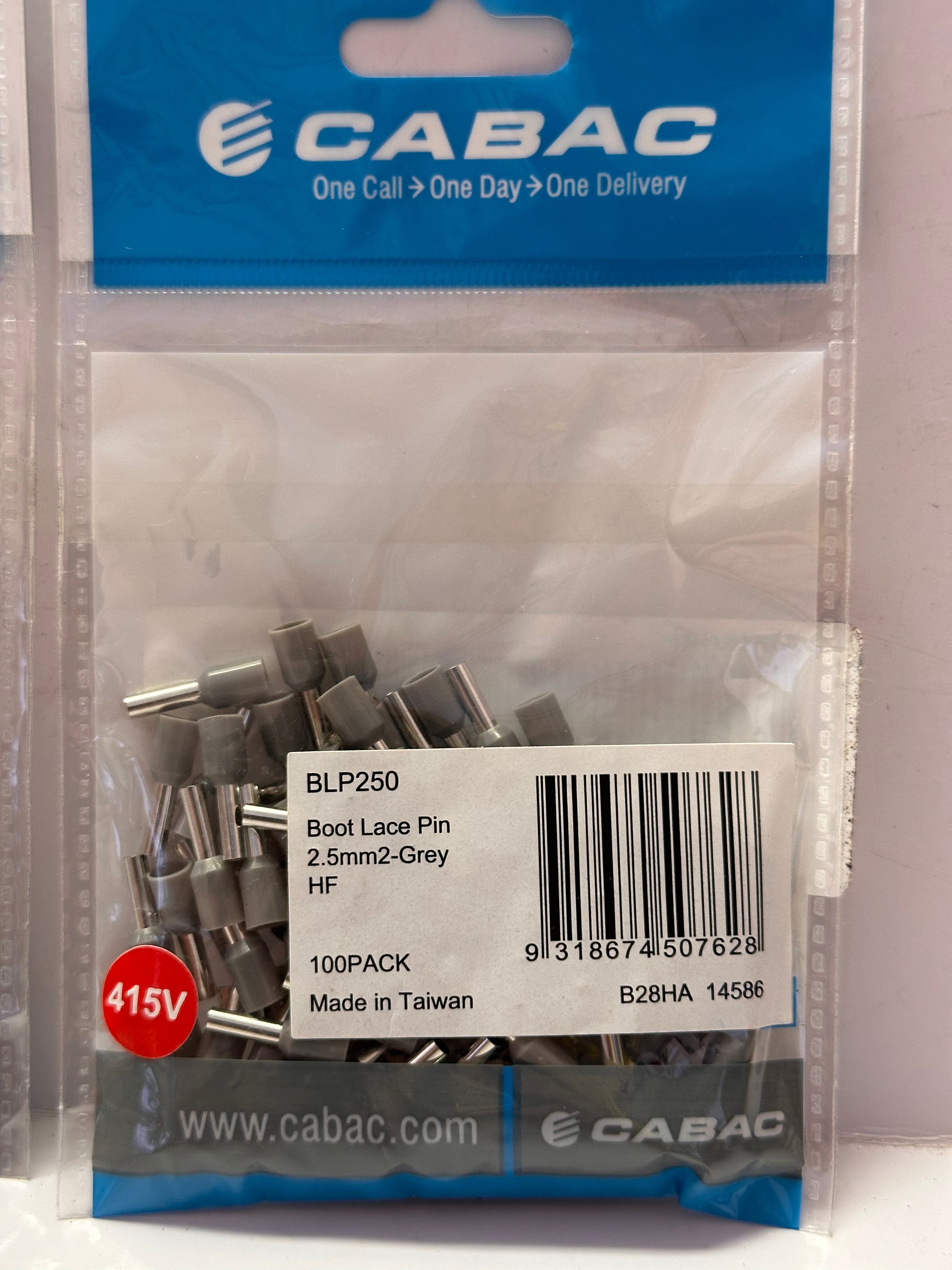 Cabac Boot Lace Pin 2.5mm - Grey Halogen Free BLP250 | Mining ...