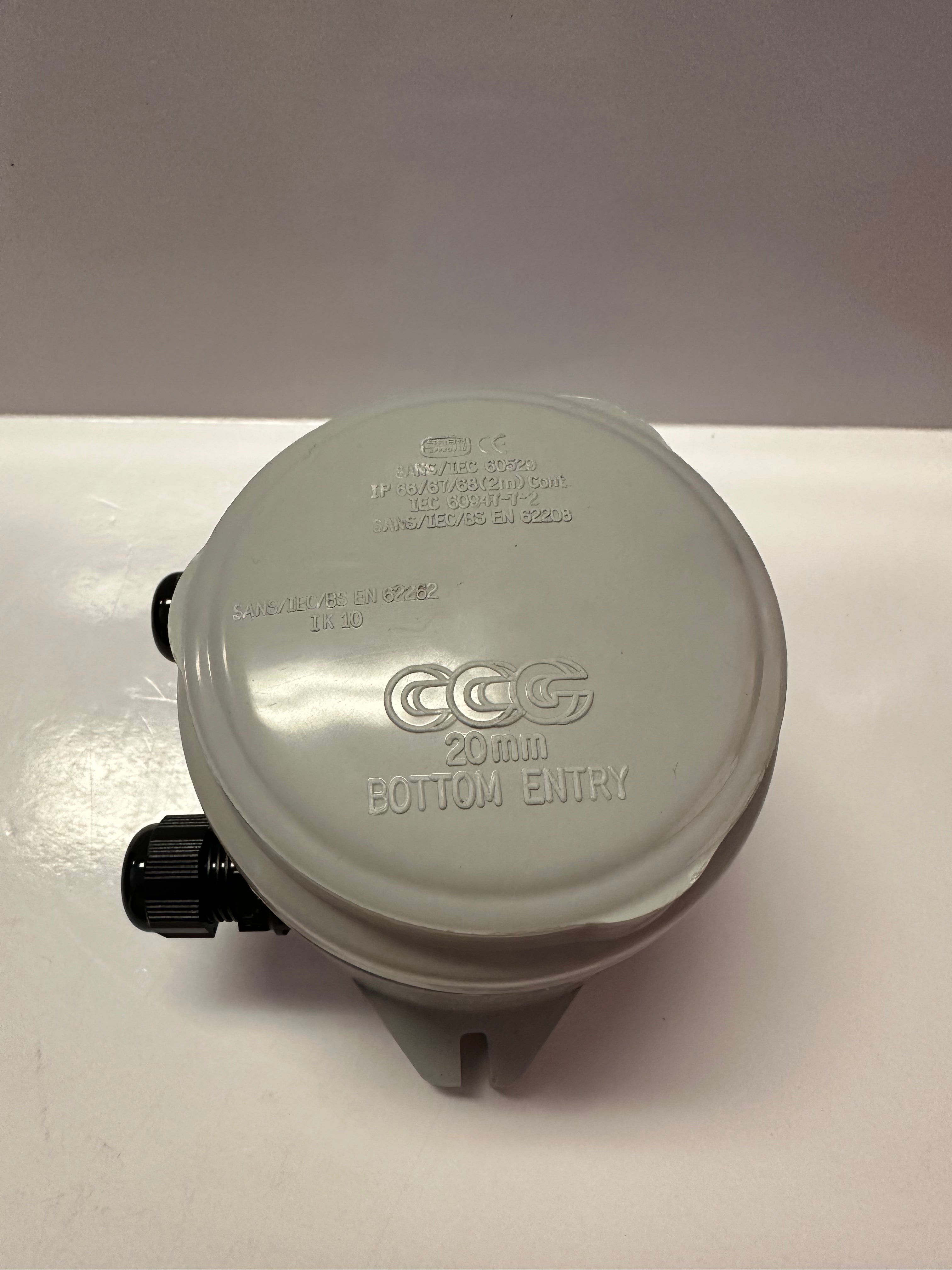 CCG Junction Box 100201, 3 Way, 20mm Bottom Entry (Grey) | Mining ...
