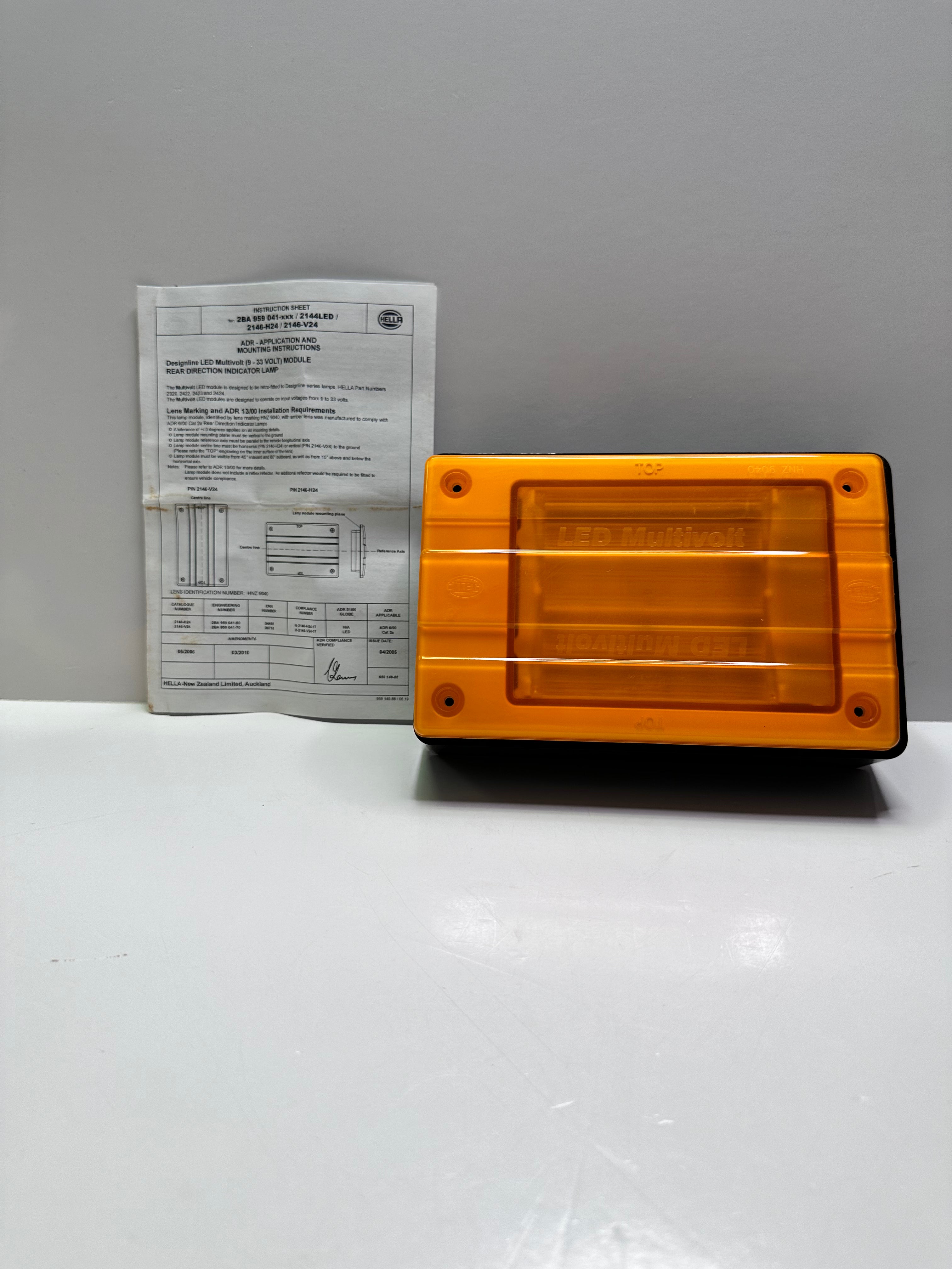 Hella 2144LED-H Designline LED Module, Rear directional Indicator Lamp ...