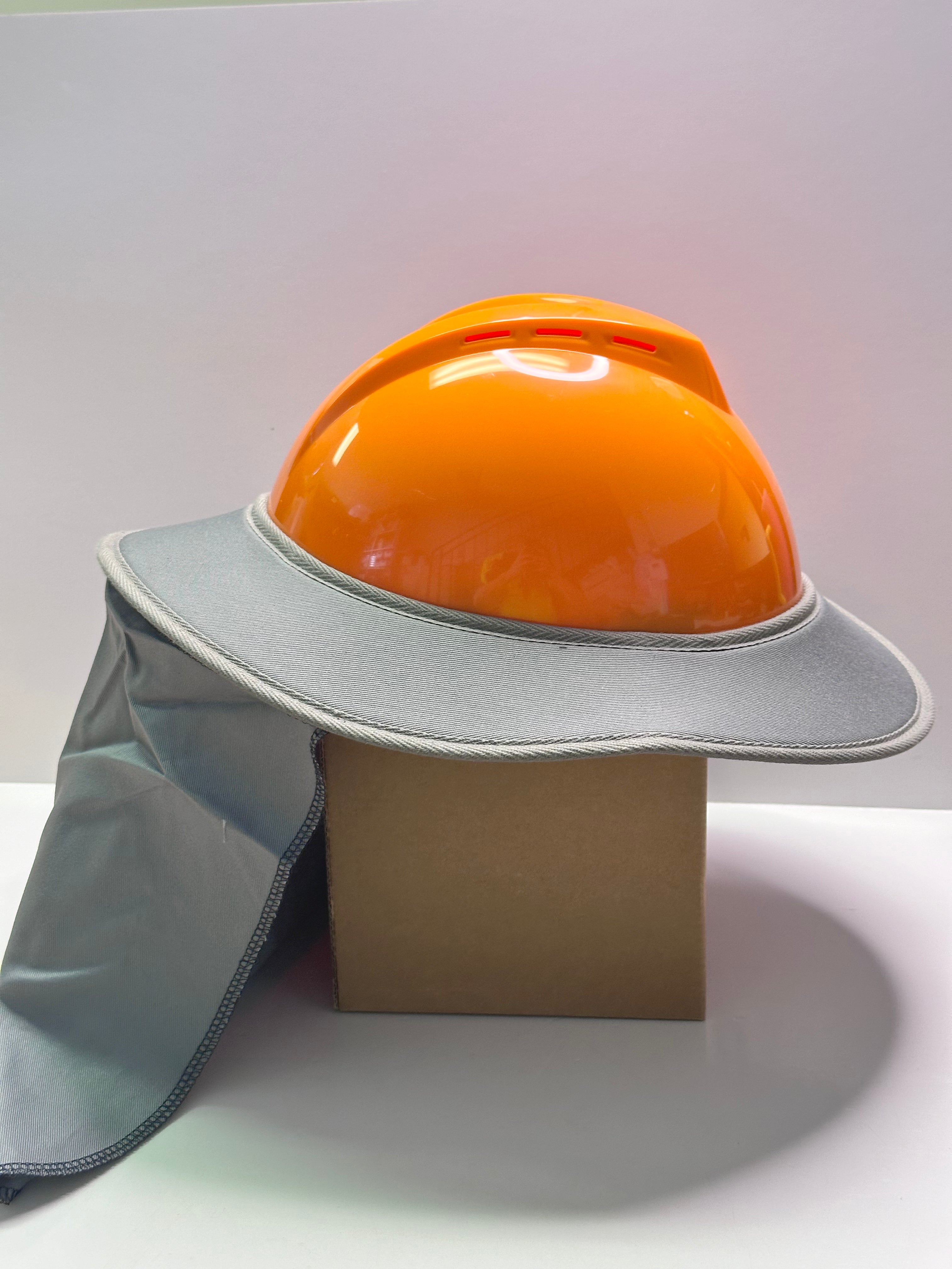 Newcastle Hats Hard Hat Brim with 30cm Neckflap and brimlock, Silver G ...