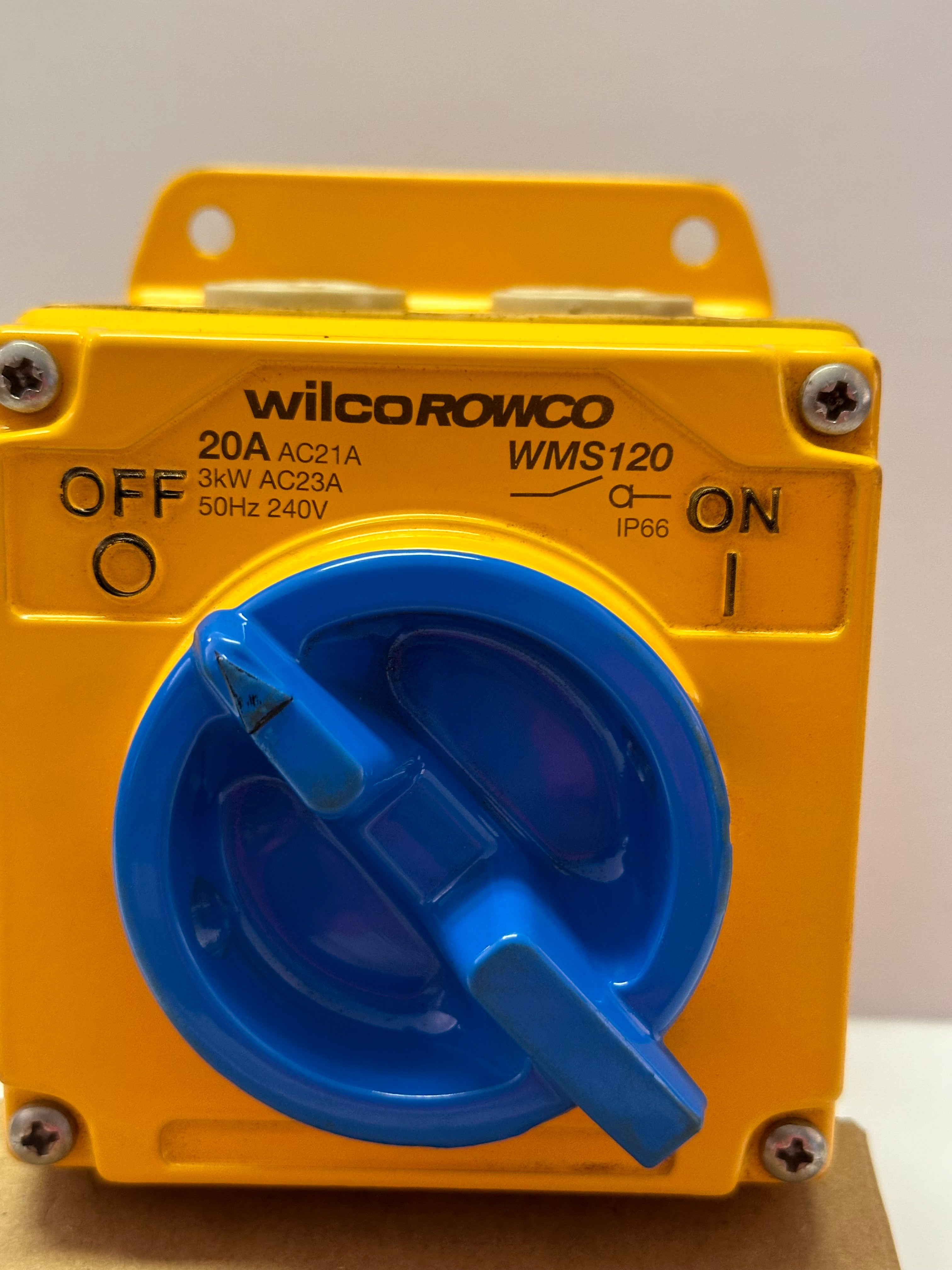WilcoROWCO WMS120 ON/OFF Switch, 1P, 20A | Mining & Industrial Surplus
