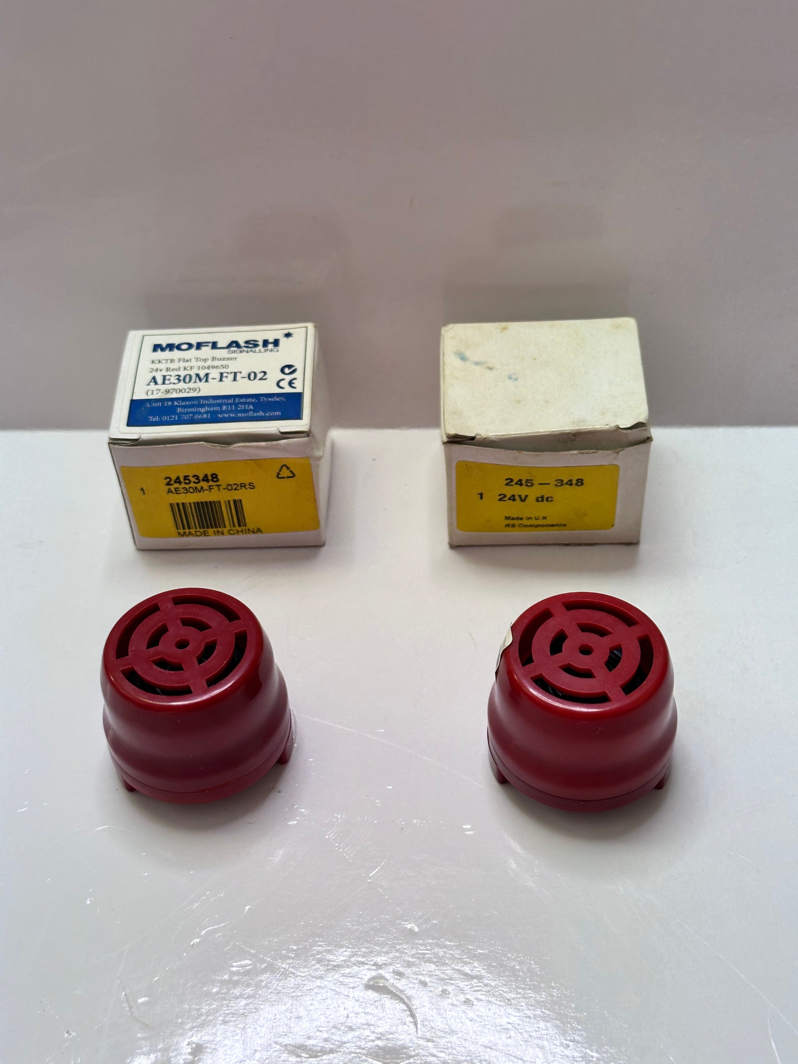 Flat Top Buzzer 245-348 24V, Red | Mining & Industrial Surplus