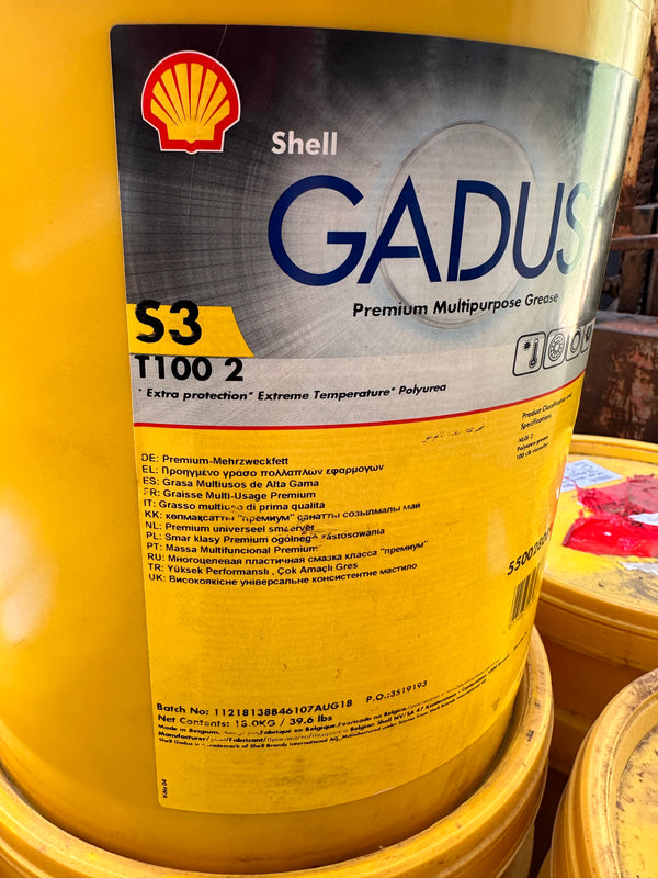 SHELL GADUS S3 T100 2 Bearing Grease 18Kg Drum | Mining & Industrial ...