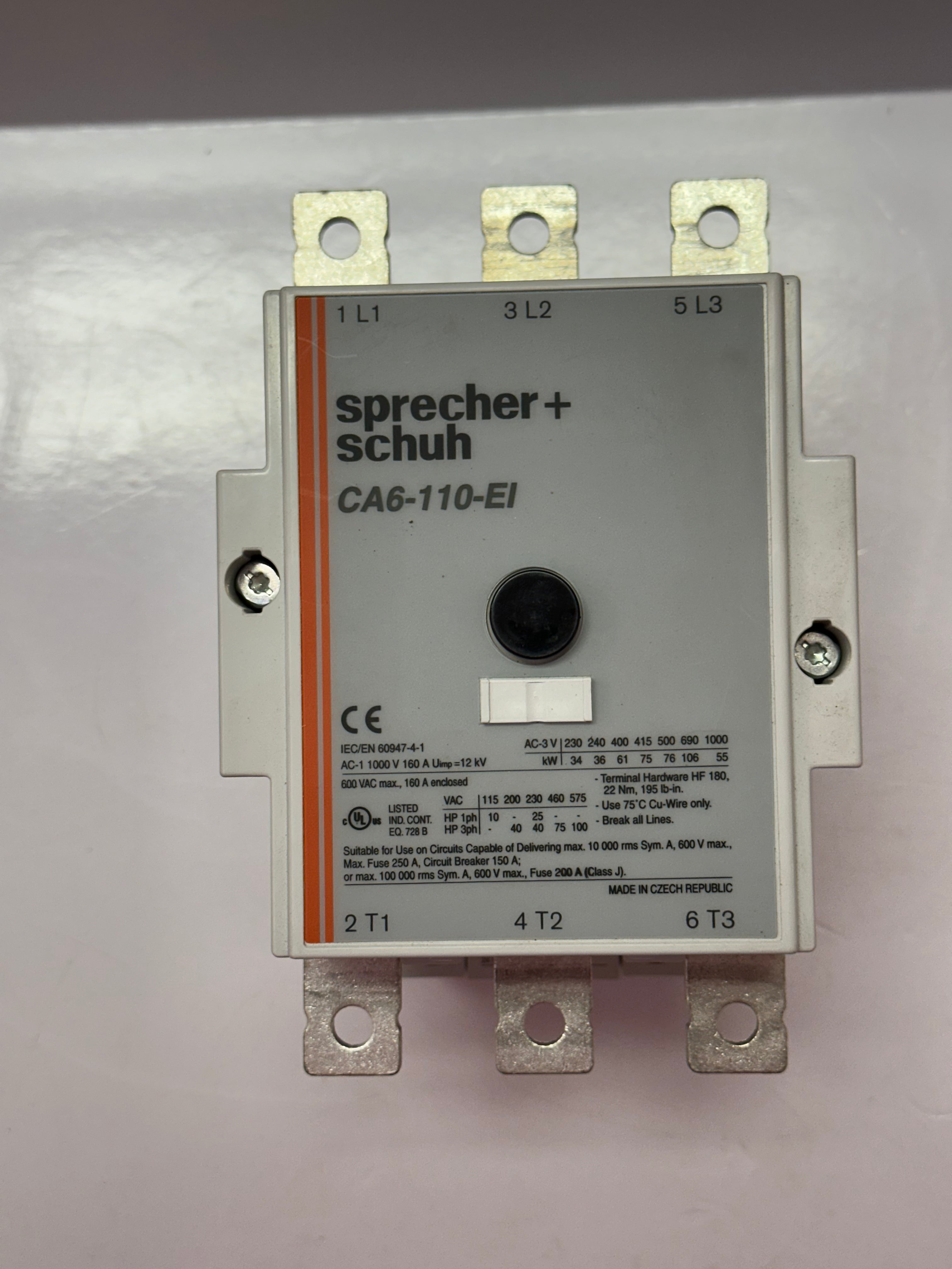 Sprecher + Schuh CA6-110-EI-11-24V Contactor | Mining & Industrial Surplus