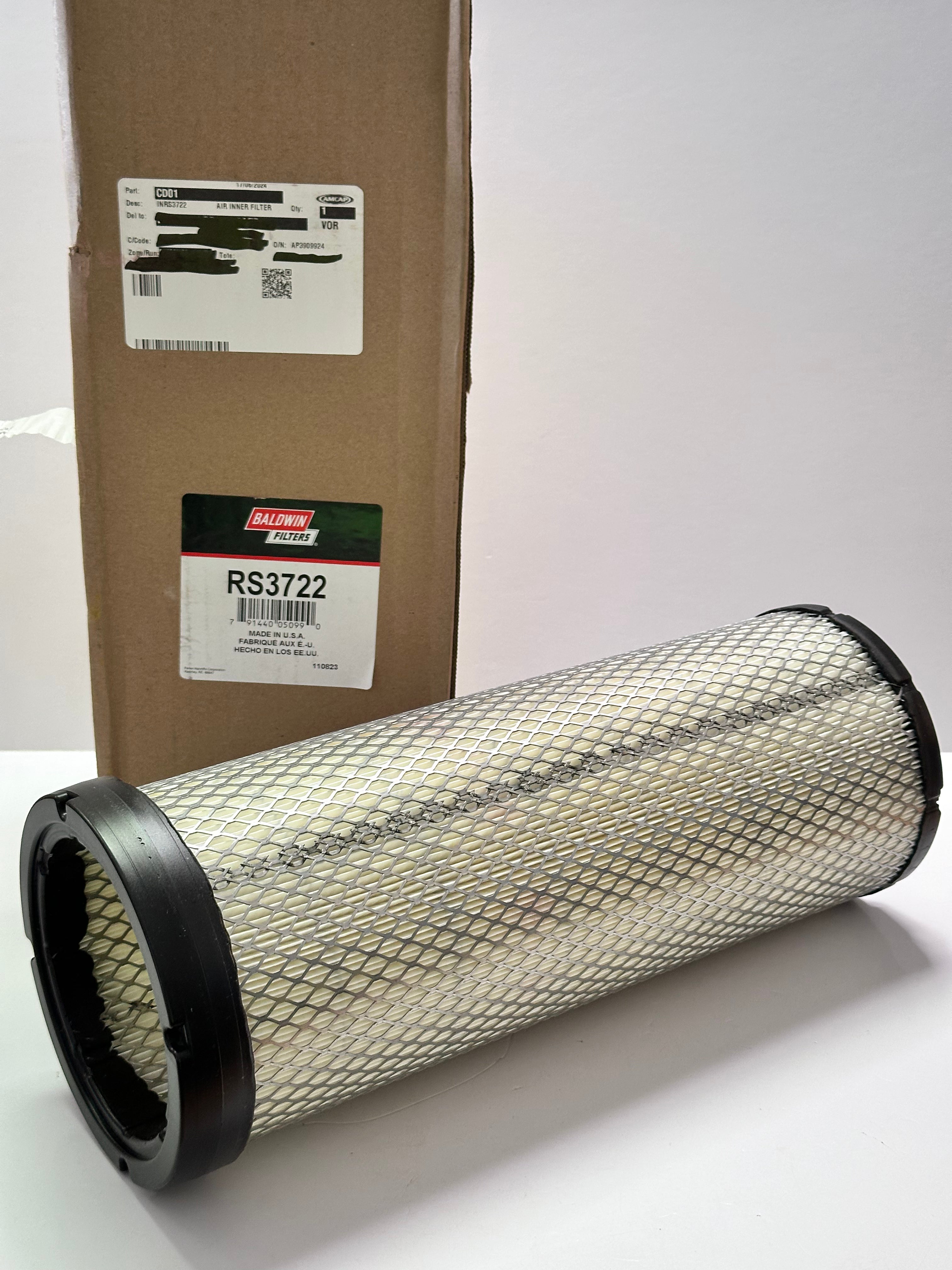 Baldwin RS3722 Air Filter, Inner Radialseal | Mining & Industrial Surplus