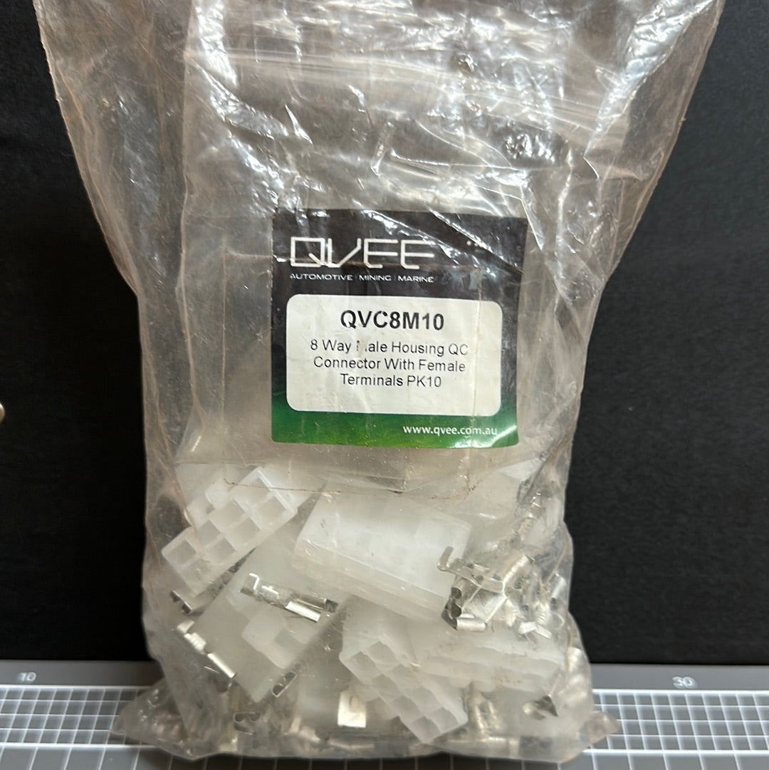 QVC8M10 8 pin receptacle QC reverse type connector plug, complete with ...