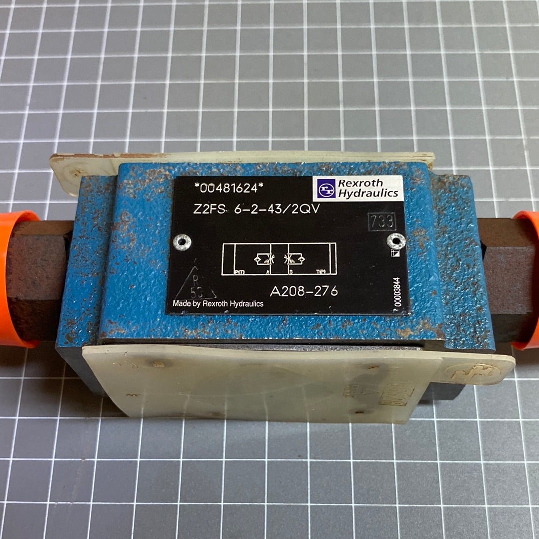 BOSCH REXROTH R900481624 *00481624* Z2FS 6-2-43/2QV Double Throttle Ch | Mining & Industrial Surplus