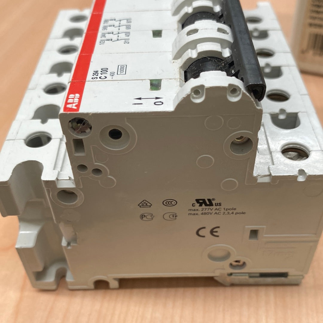 ABB S294-C100 Miniature Circuit Breaker 4P, 100A | Mining & Industrial ...