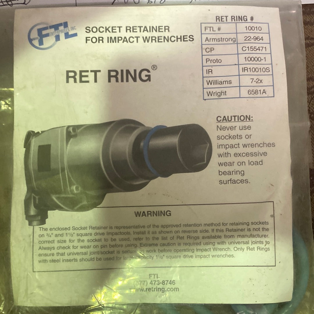 FTL Ret Ring 10010 | Mining & Industrial Surplus