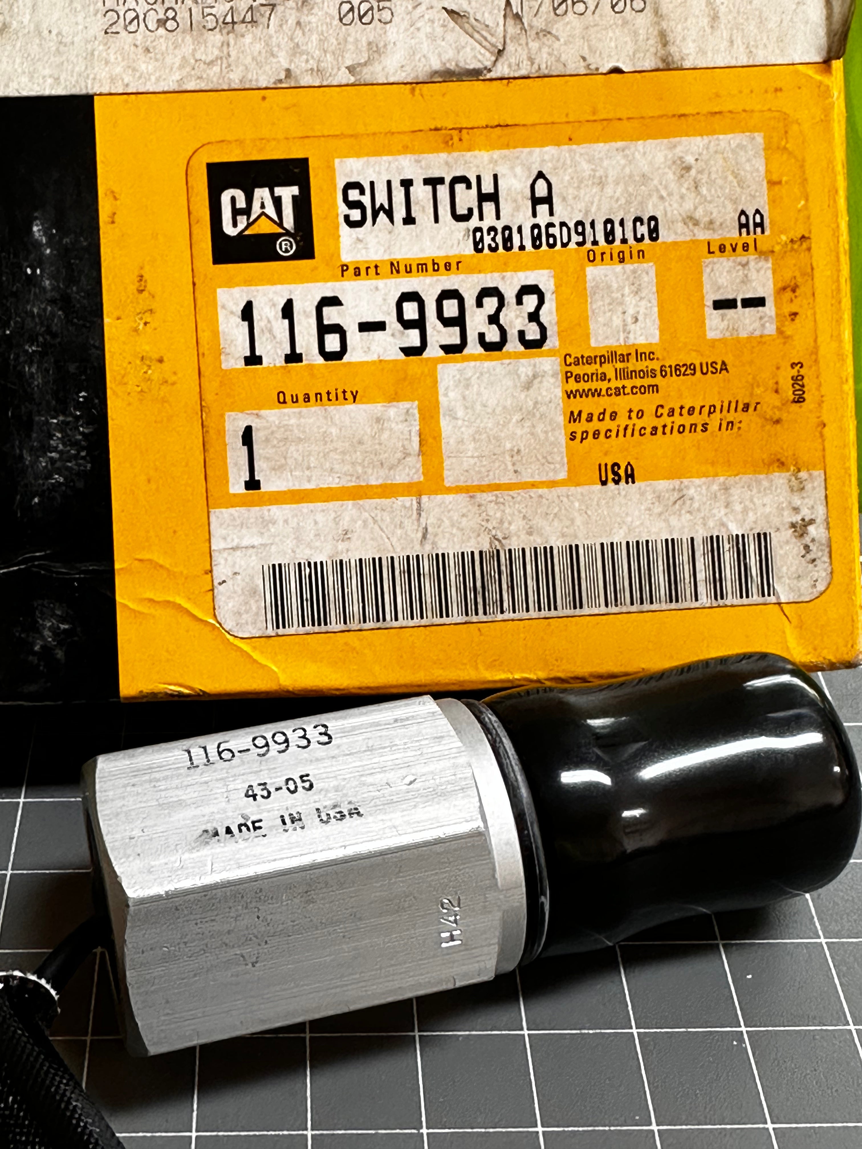 CAT 116-9933 Switch Assembly-Pressure | Mining & Industrial Surplus