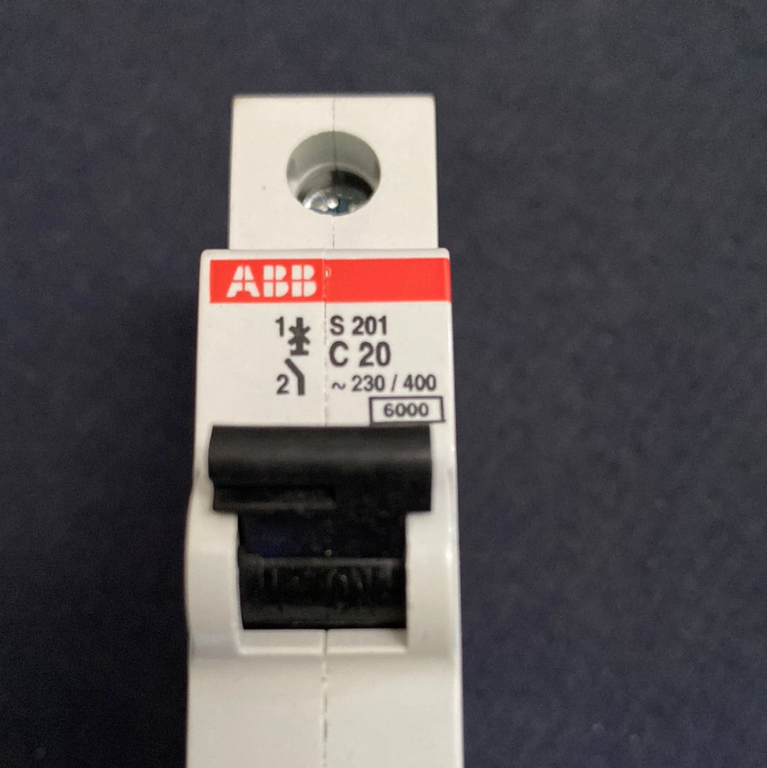 ABB S201-C20 Miniature Thermal Magnetic Circuit Breaker 2CDS251001R020 | Mining & Industrial Surplus