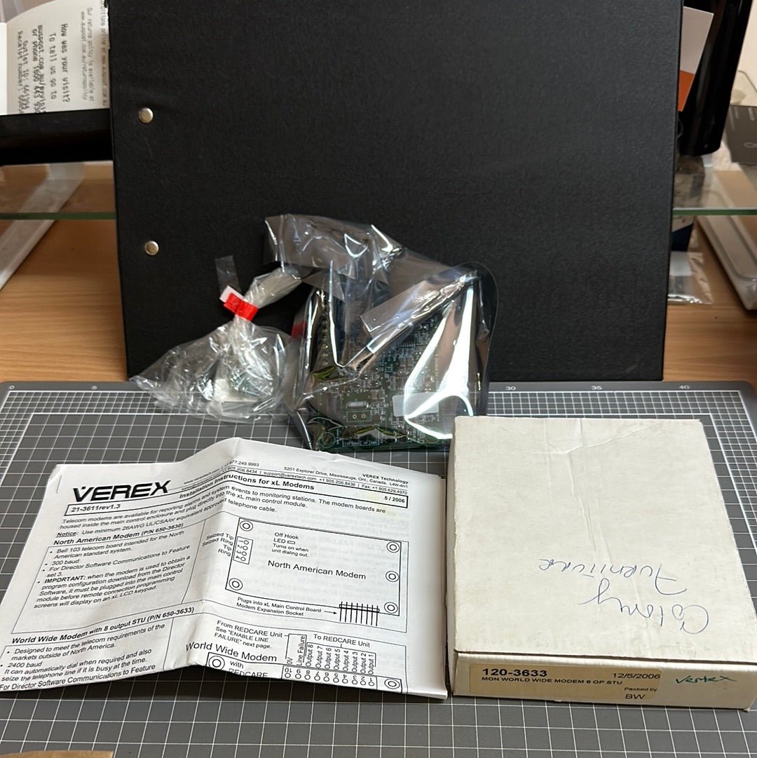 VEREX 120-3633 Mon World Wide Modem 8 OP STU | Mining & Industrial Surplus