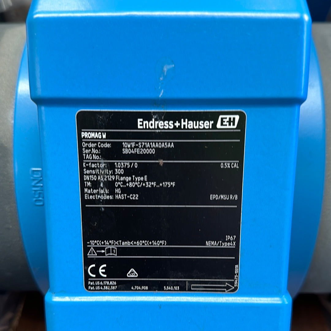 ENDRESS + HAUSER Promag 10W Flowmeter | Mining & Industrial Surplus