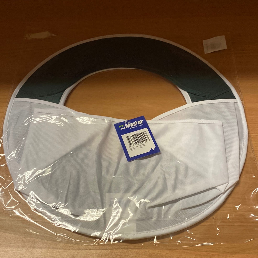 1CX173 Hard Hat Brim with Neckflap, White | Mining & Industrial Surplus