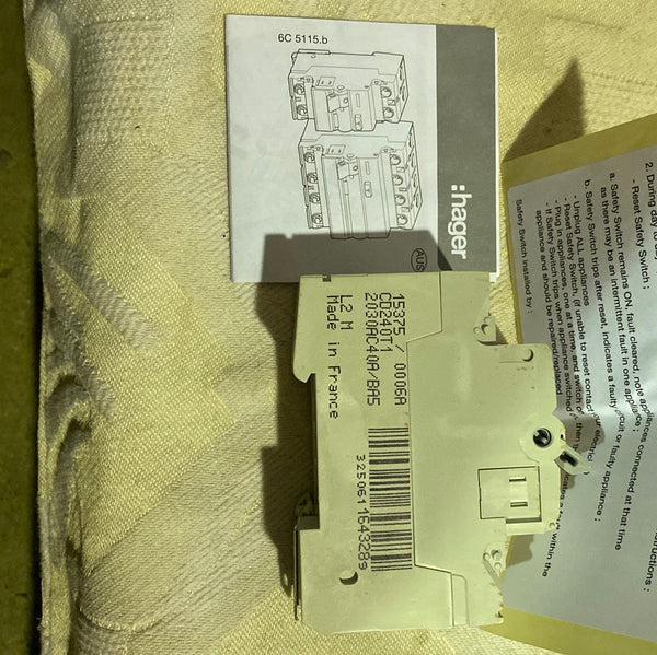 Hager CD240T RCCB Circuit Breaker - 40A, 2 Pole, 164328 | Mining ...