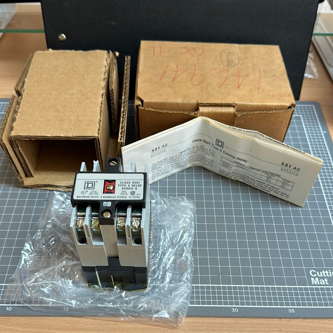 SQUARE D® 8501 Type X Control Relay X040V02 | Mining & Industrial Surplus