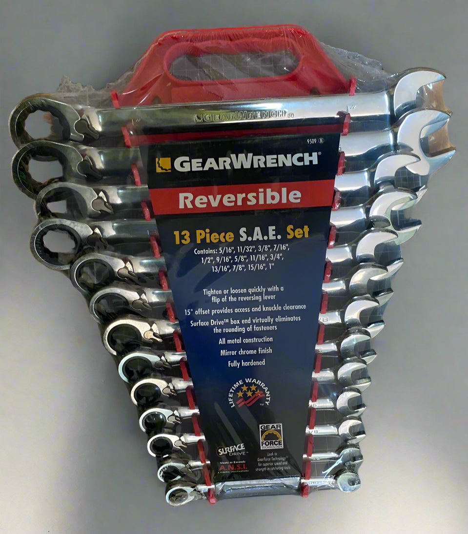 GEARWRENCH Reversible Ratcheting 13 Piece S.A.E Spanner Set 9509N ...