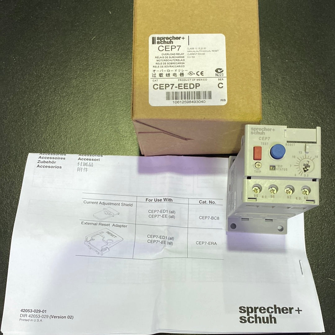 SPRECHER + SCHUH CEP7-EEDP Solid State Overload Relay | Mining ...