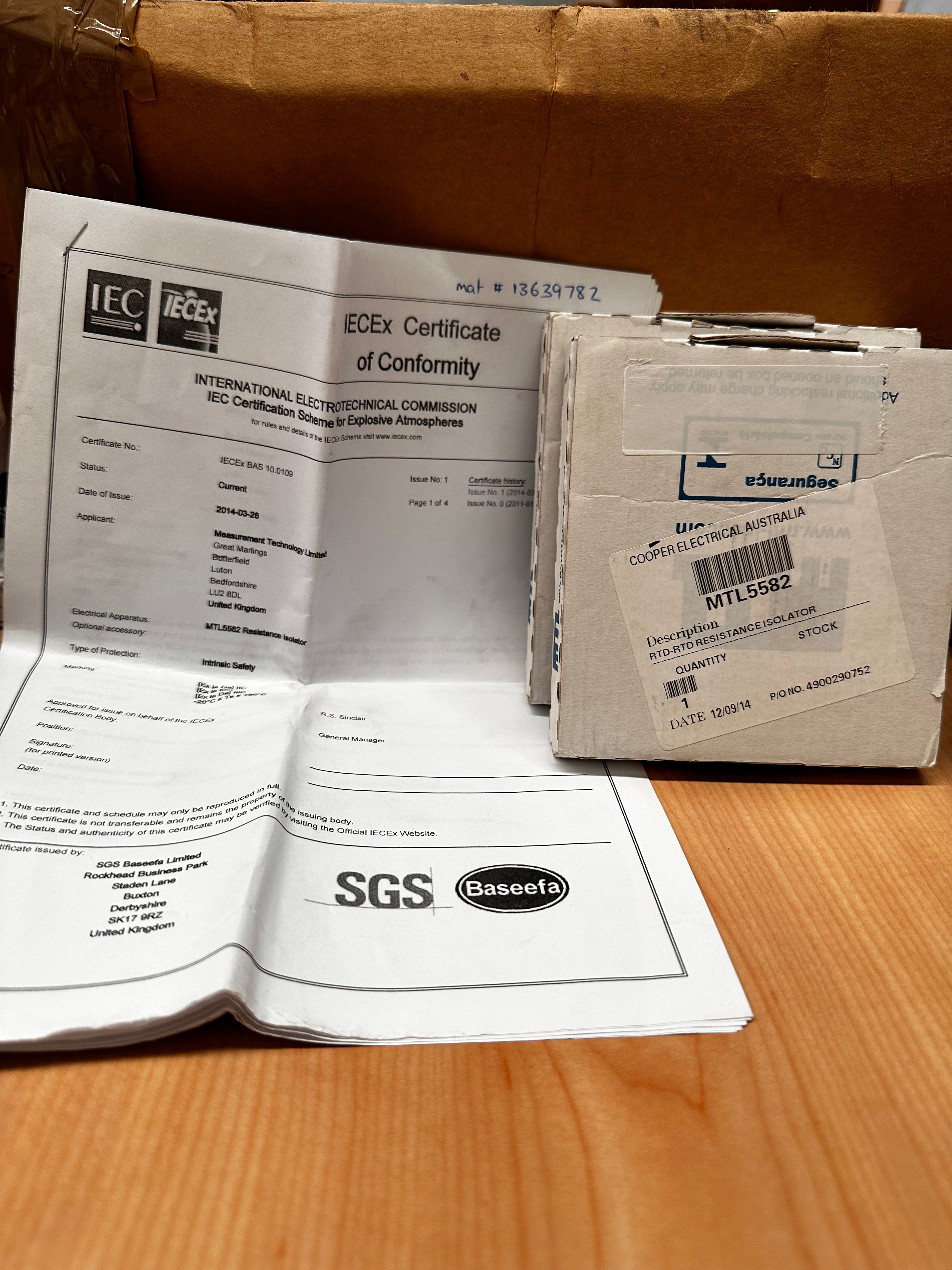 MTL Resistance Isolator to repeat RTD Signal, MTL 5582 | Mining ...